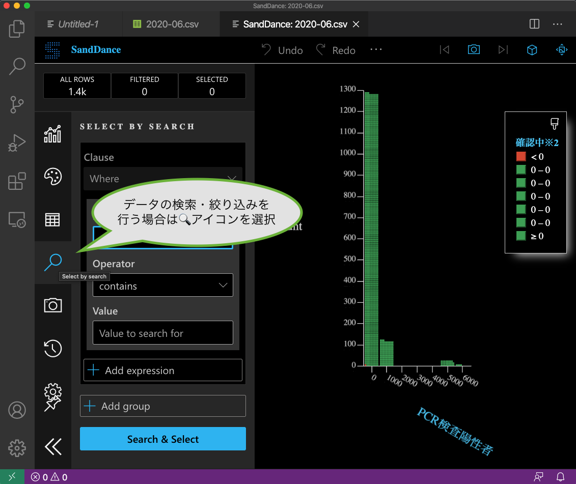 VS Codeのイケメンすぎる分析＆可視化ツールSand Danceの使い方 | マスクロドットコム